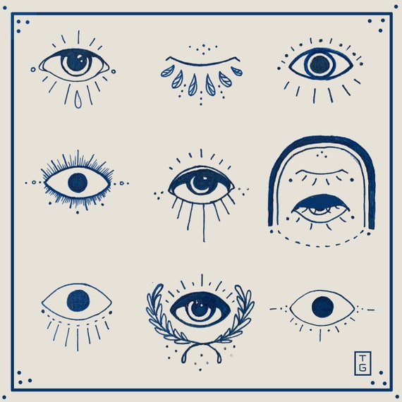 Evil Eyes Print | Etsy