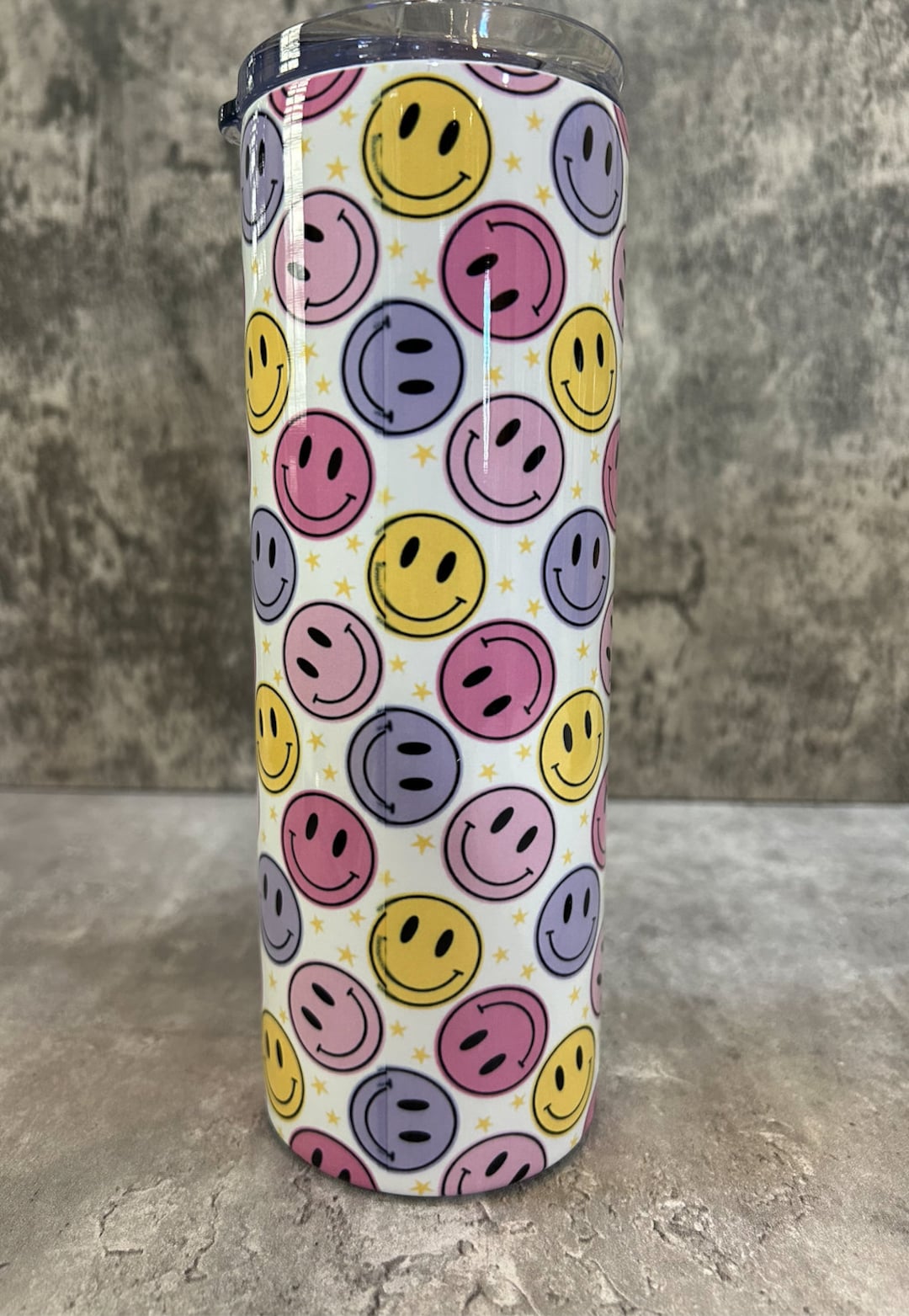 Smiley Face Teen Girl Tumbler, Happy Face Tumbler, Happy Face ...