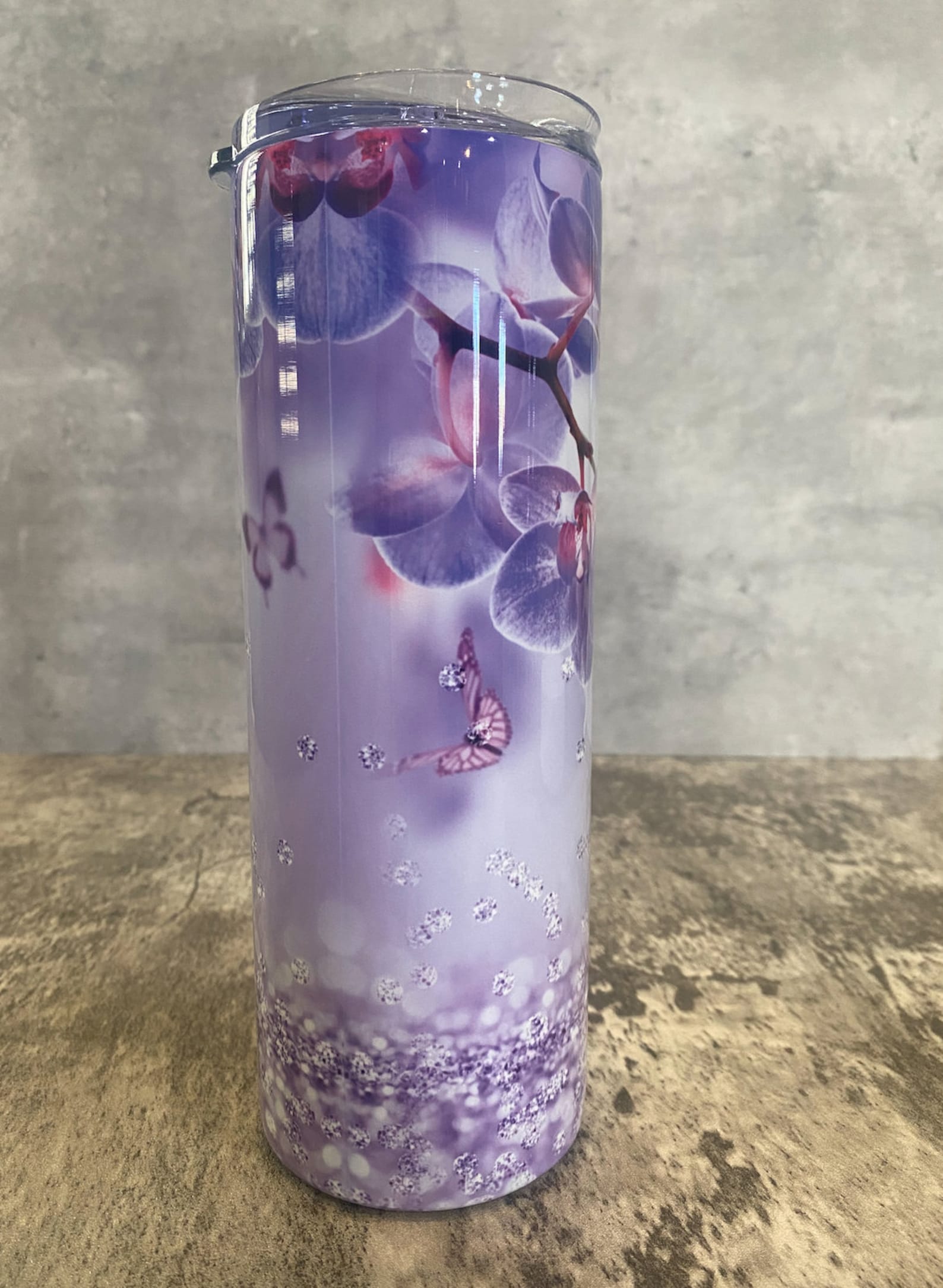 Purple Butterfly Tumbler: Personalized Insulated Metal Cup - Etsy