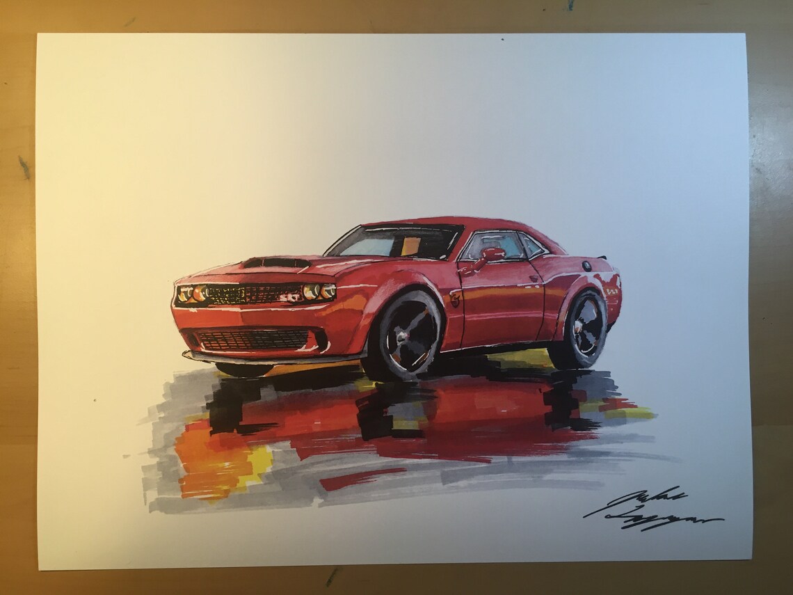 Dodge Demon Print - Etsy