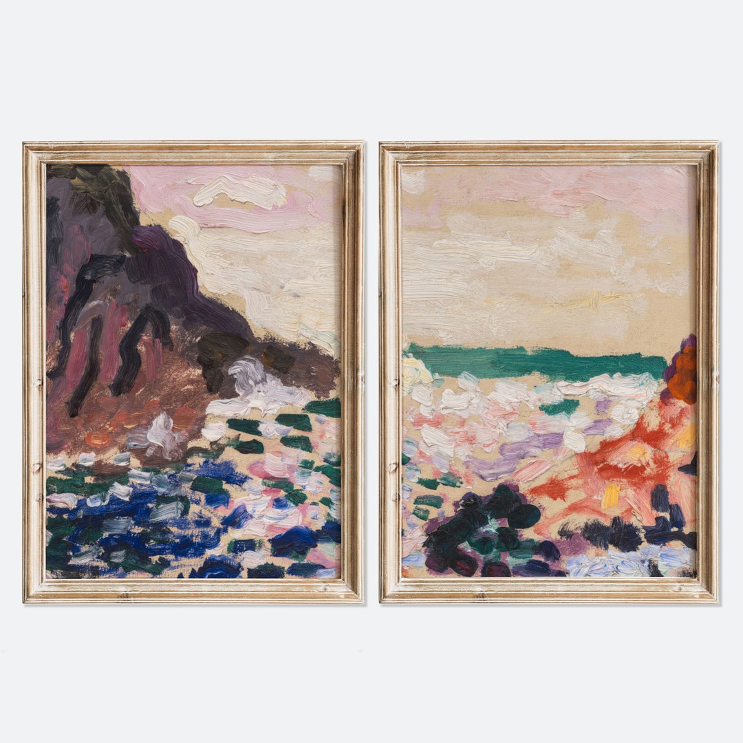 Henri Matisse Set of 2 Seascape Beside the Sea Marine Coastal Vintage ...