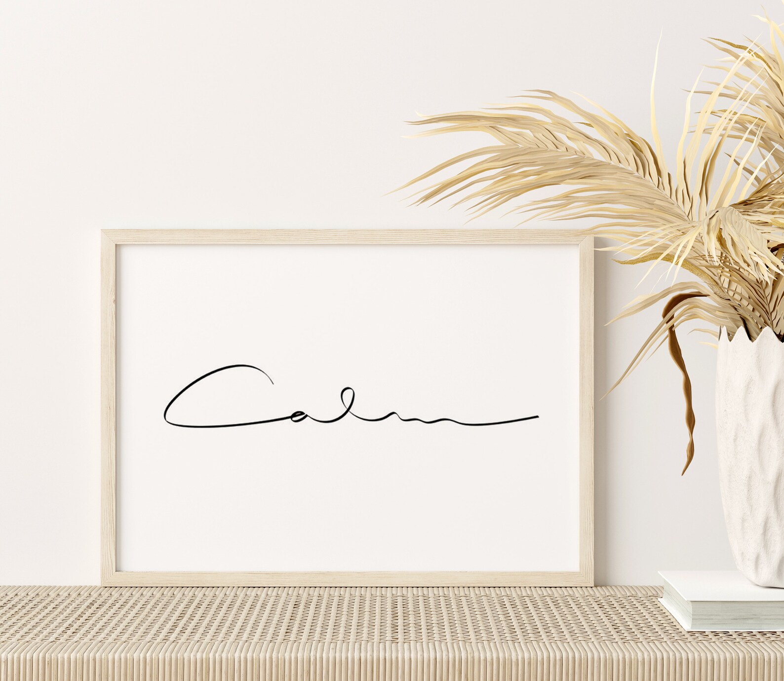 Calm Words Typography Art Print | Minimalist Art Print, Quote Print ...