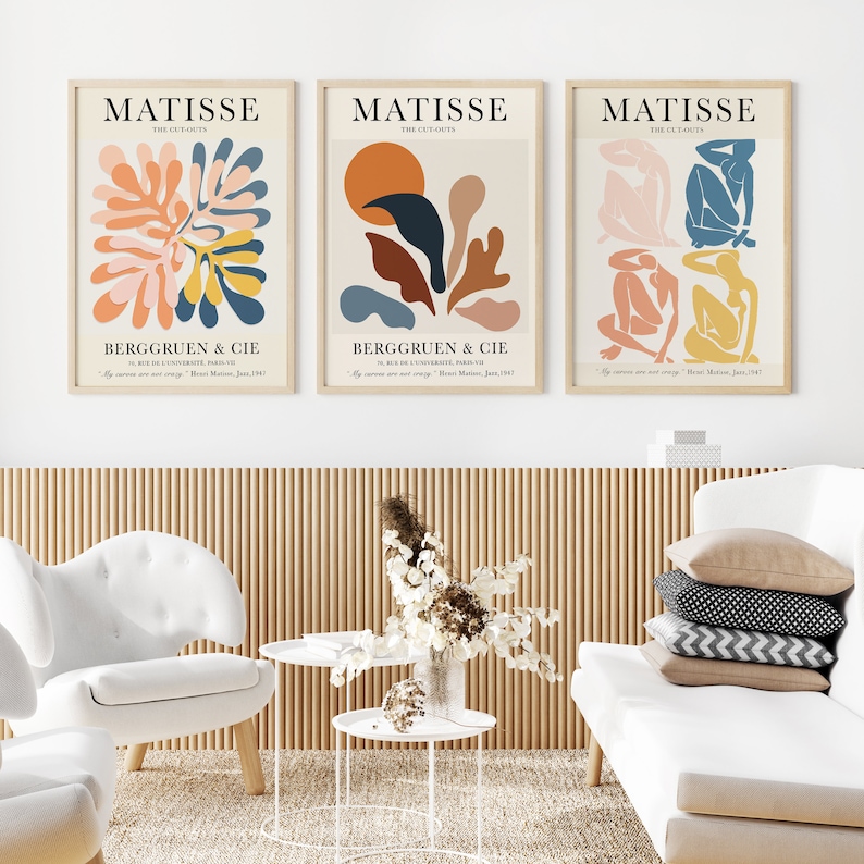 Henri Matisse Cut-outs Set of 3 Vintage Poster Art Print - Etsy