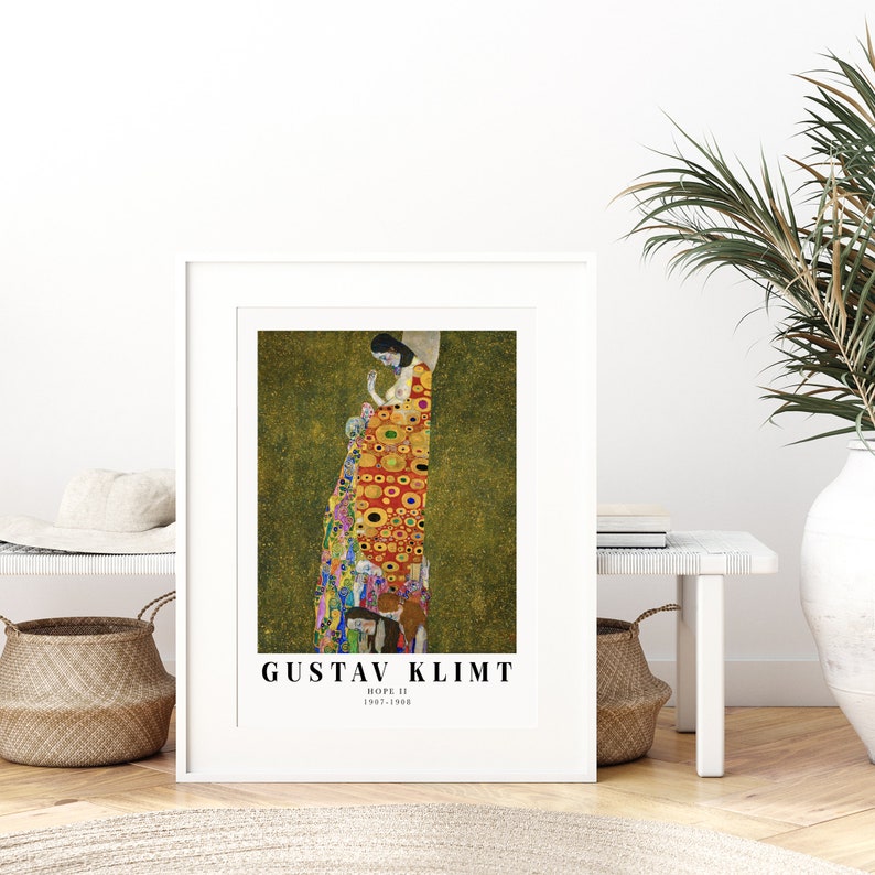 Gustav Klimt Hope II 1907-1908 Vintage Exhibition Poster Art Print ...