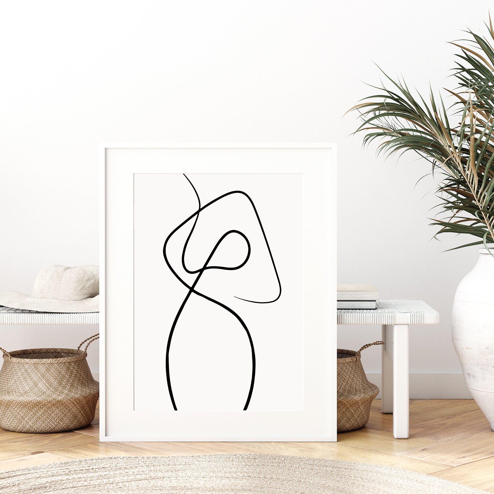 One Line Body Figure Art Print Single Line Figure Drawing - Etsy