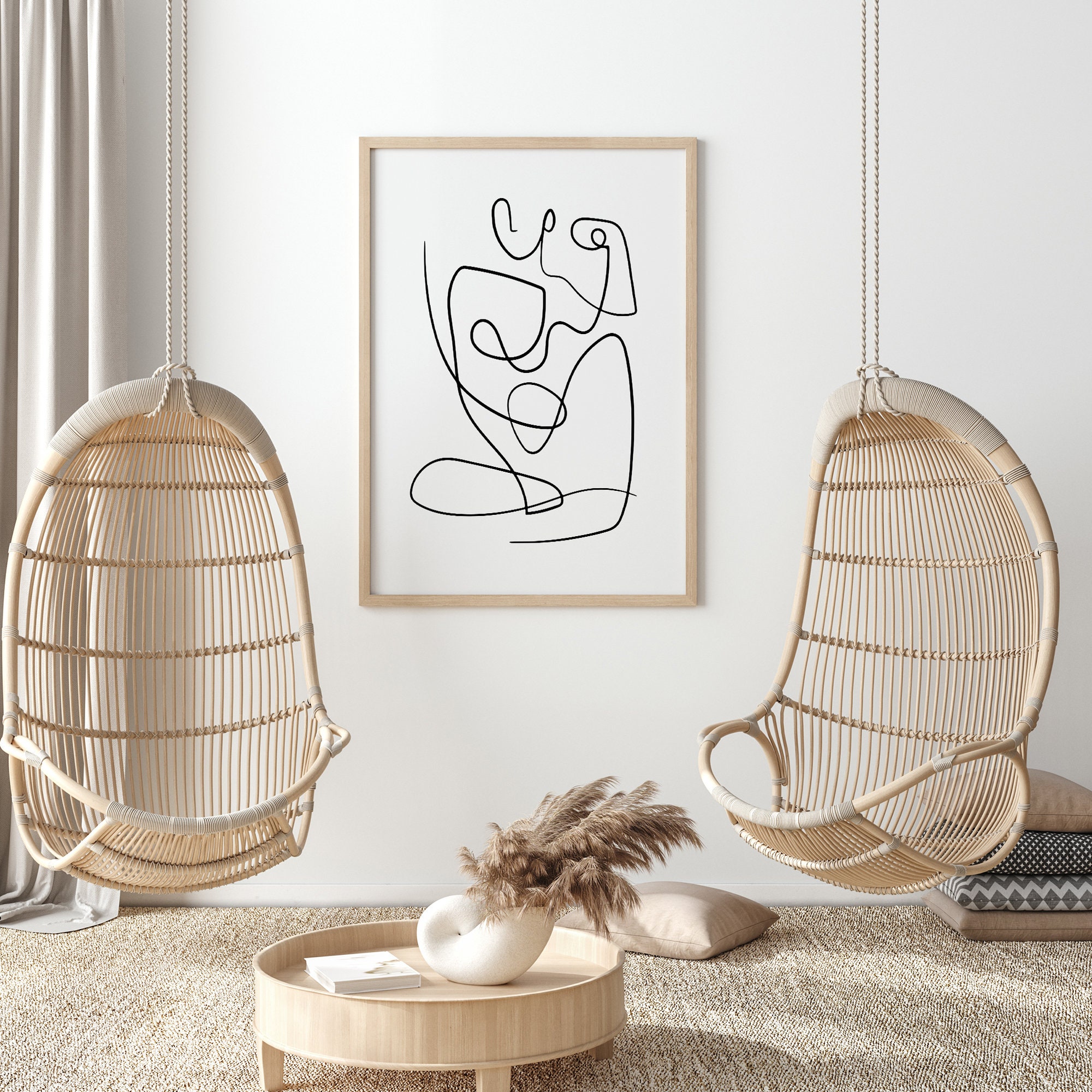 One Line Body Figure Art Print Single Line Figure Drawing - Etsy