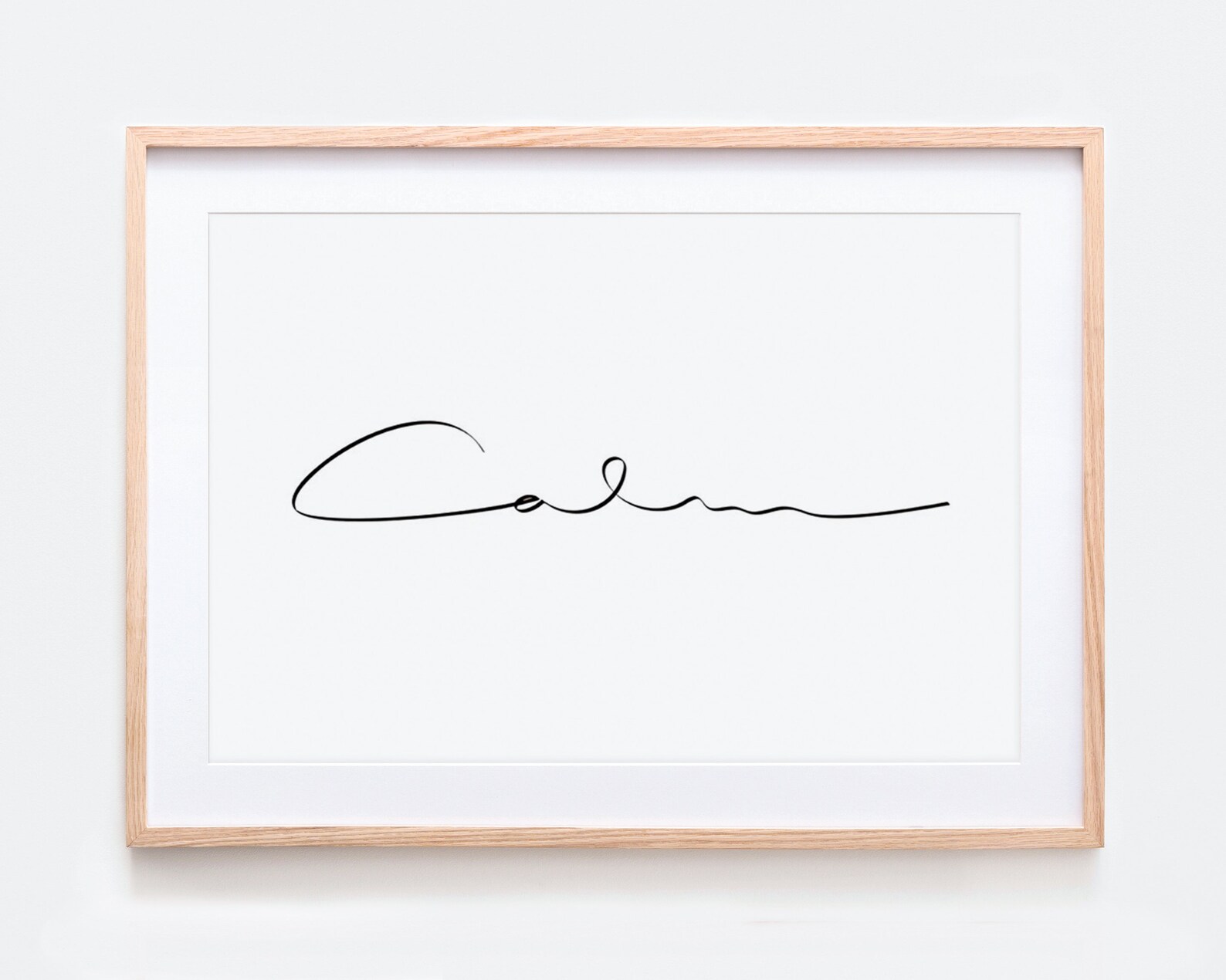Calm Words Typography Art Print | Minimalist Art Print, Quote Print ...