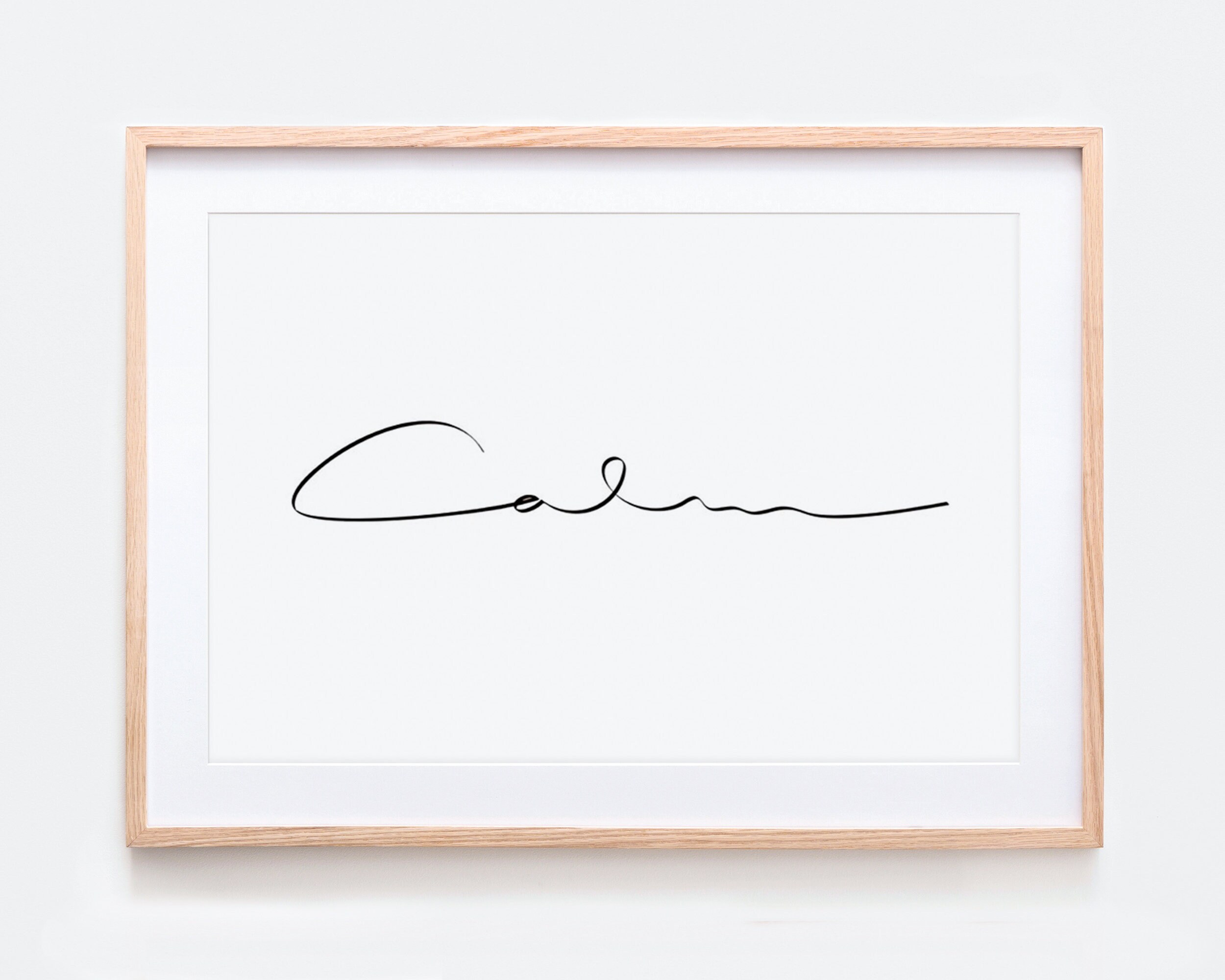 Calm Words Typography Art Print Minimalist Art Print Quote | Etsy