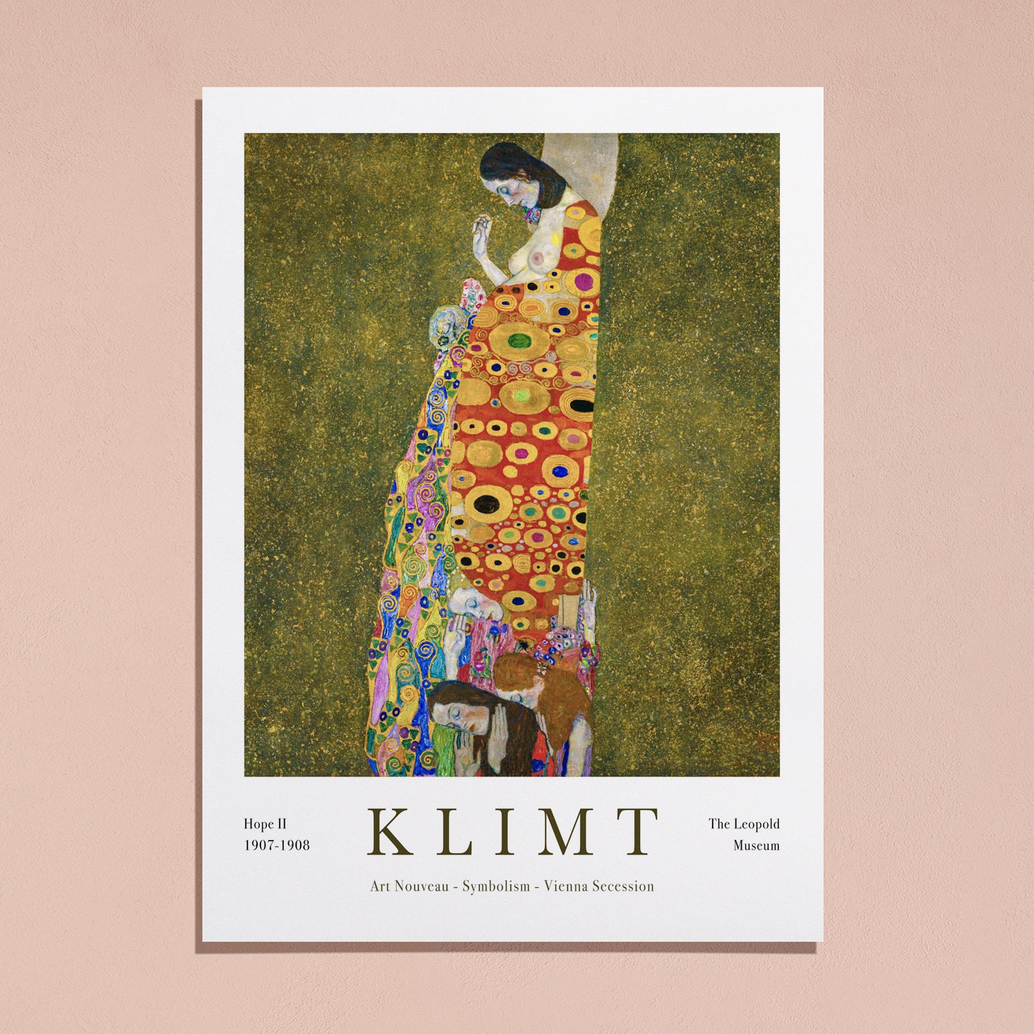 Gustav Klimt Hope II 1907-1908 Vintage Exhibition Poster Art Print ...