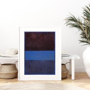 Mark Rothko No. 61 Rust and Blue 1953 Vintage Poster Colorful Art Print ...