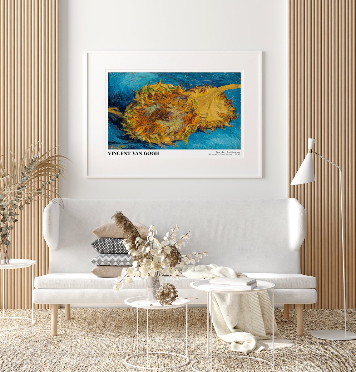 Van Gogh Two Cut Sunflowers 1887 Vintage Exhibition Art Print - Etsy