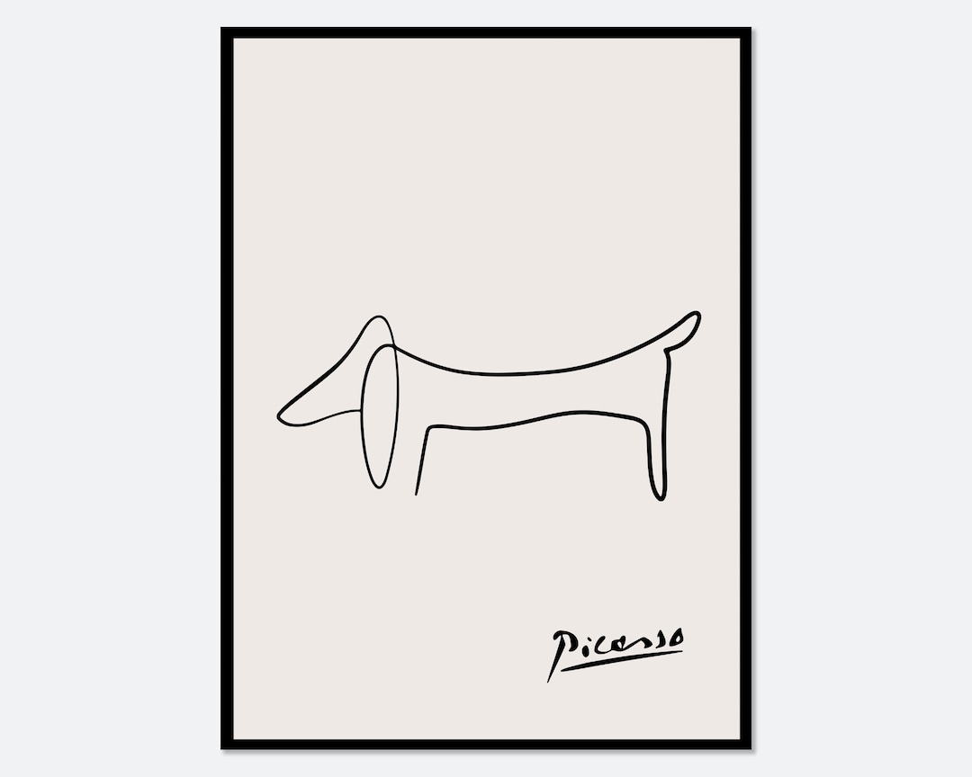 Picasso Print, Picasso Poster, Pablo Picasso Dog Line Art Print ...