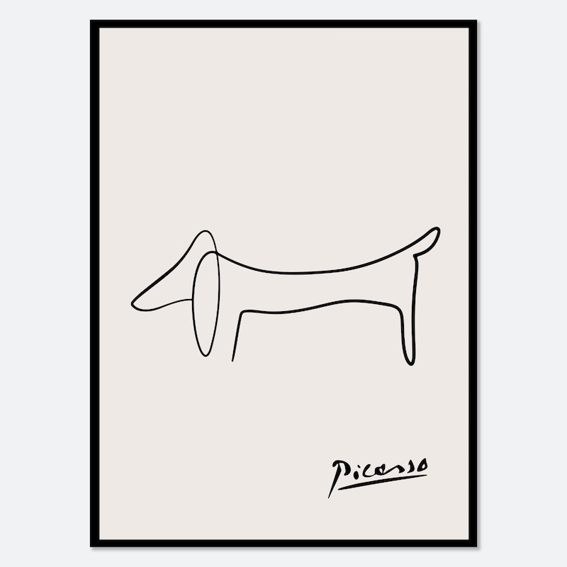Picasso Dog - Etsy