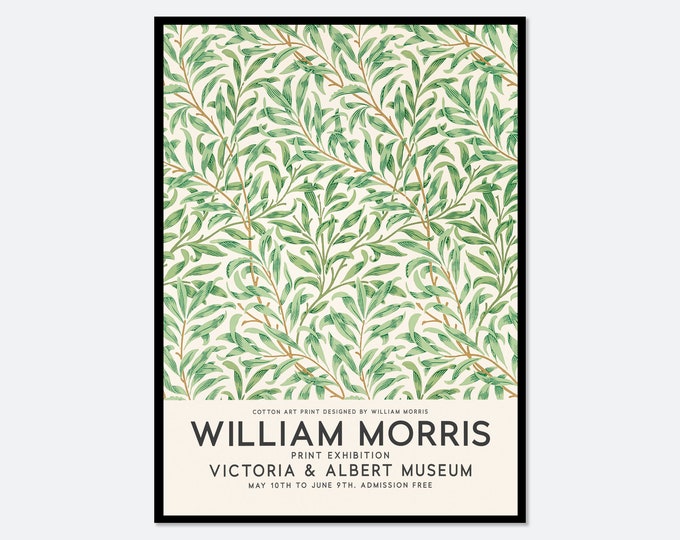William Morris Windrush Flowers Botanical Vintage Poster Art Print ...