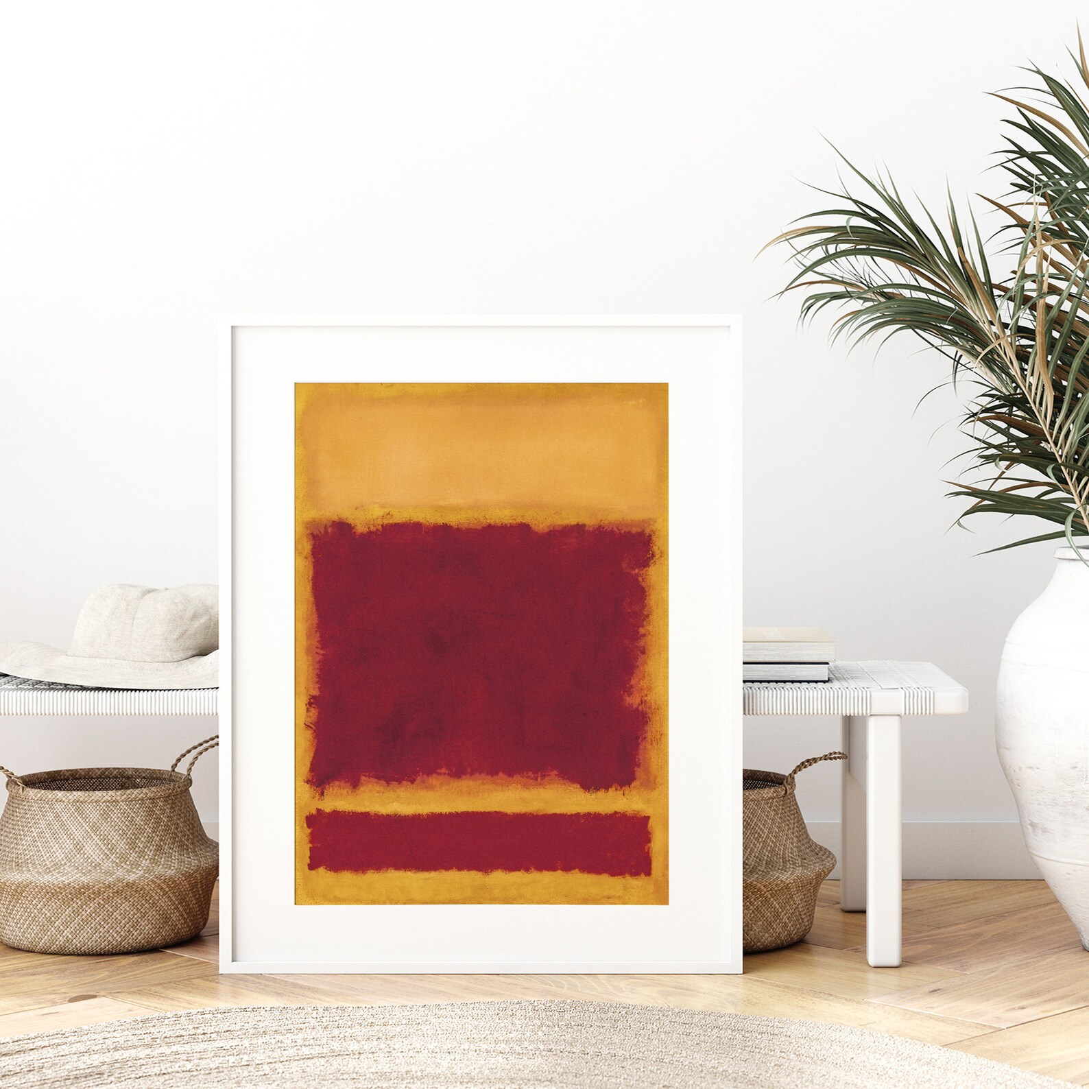 Mark Rothko Composition 1958 Red Yellow Gold Vintage Poster Art Print ...