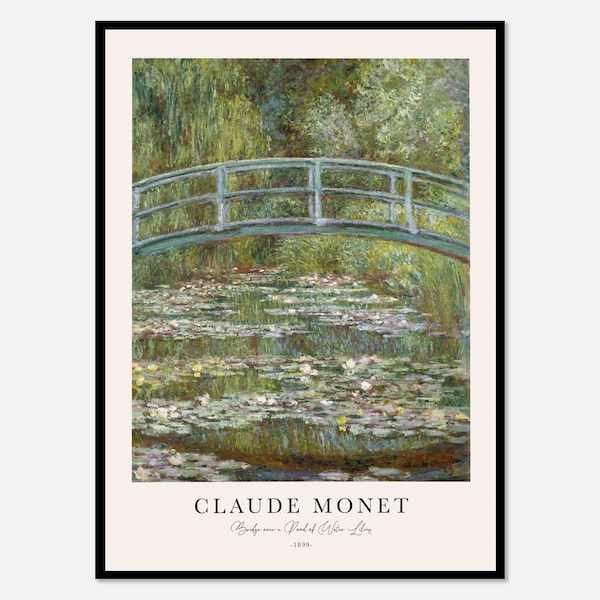 Claude Monet Water Lilies and Japanese Bridge Print Monet Poster - Etsy
