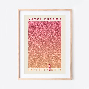 Yayoi Kusama Infinity Nets Red Orange Poster Art Print Yayoi - Etsy