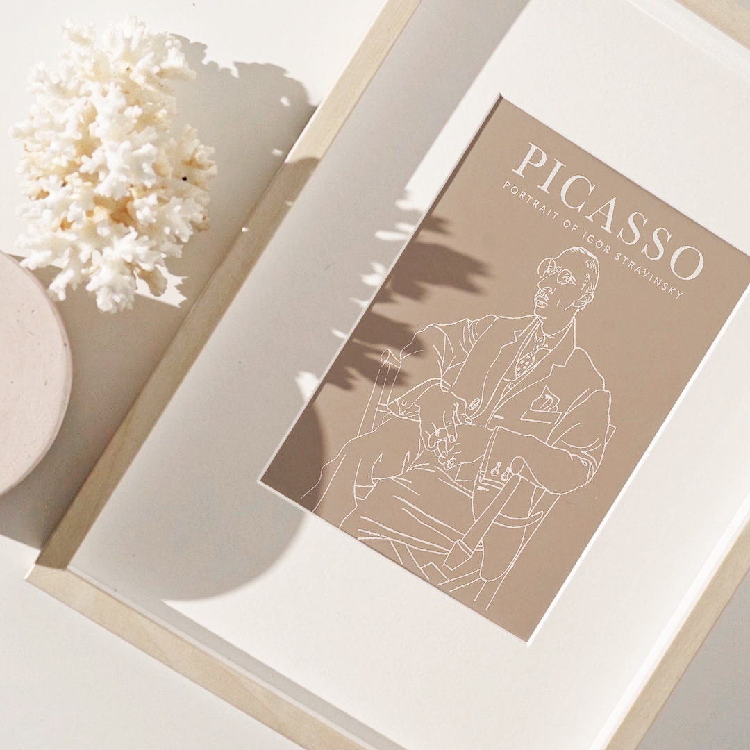 Picasso Portrait of Igor Stravinsky Art Print | Pablo Picasso Man ...