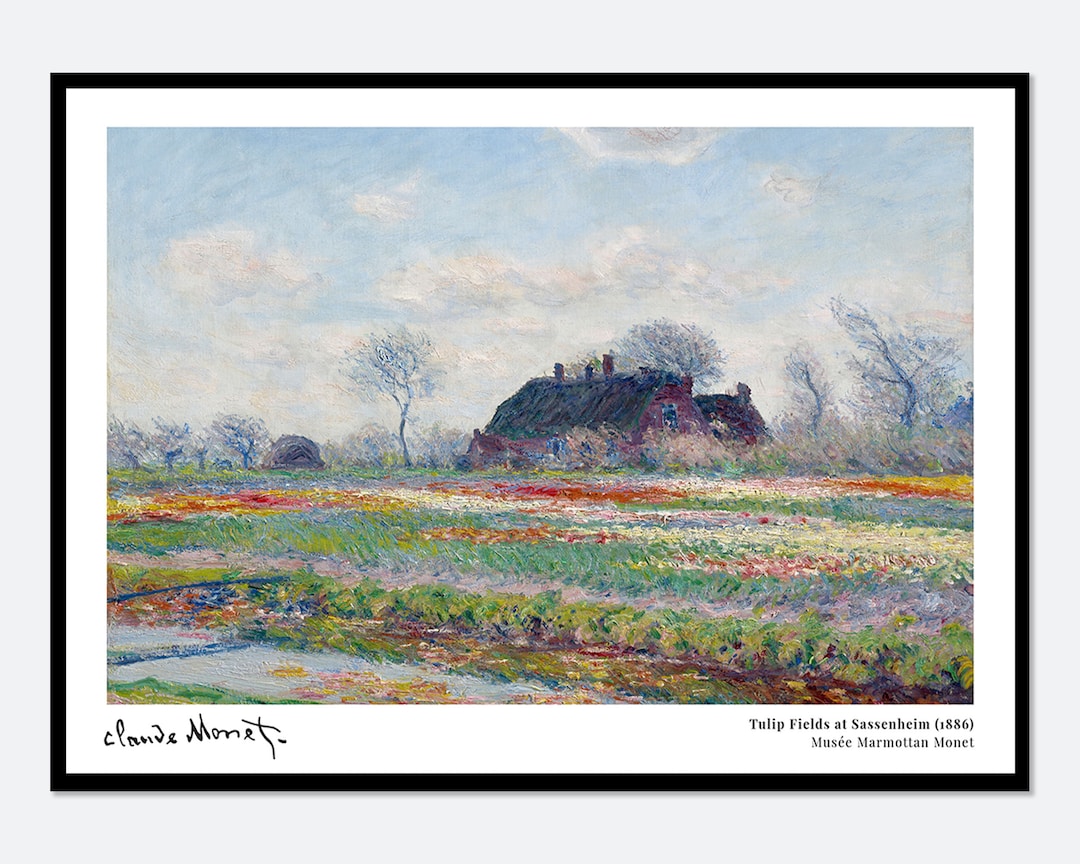 Claude Monet Tulip Fields at Sassenheim Vintage Poster Wall Art Print ...