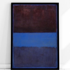 Mark Rothko No. 61 Rust and Blue 1953 Vintage Poster Colorful Art Print ...