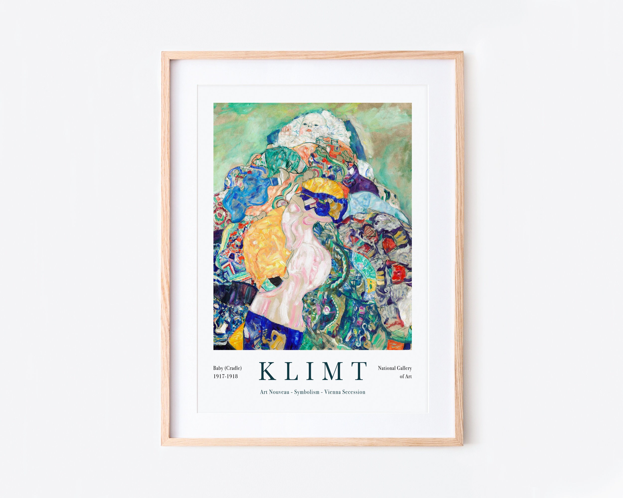 Gustav Klimt Baby Cradle 1917-1918 Vintage Exhibition Poster Art Print ...