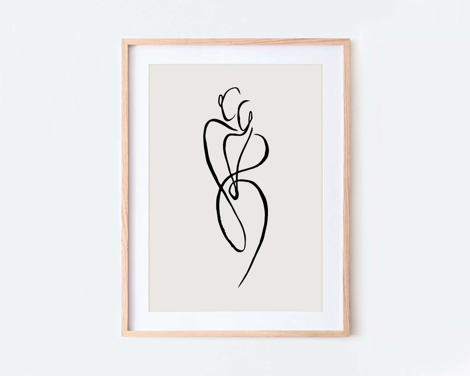 One Line Body Figure Art Print Single Line Figure Drawing - Etsy