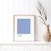 Serenity Baby Blue Color Card Art Print | Color Palette Print, Color ...