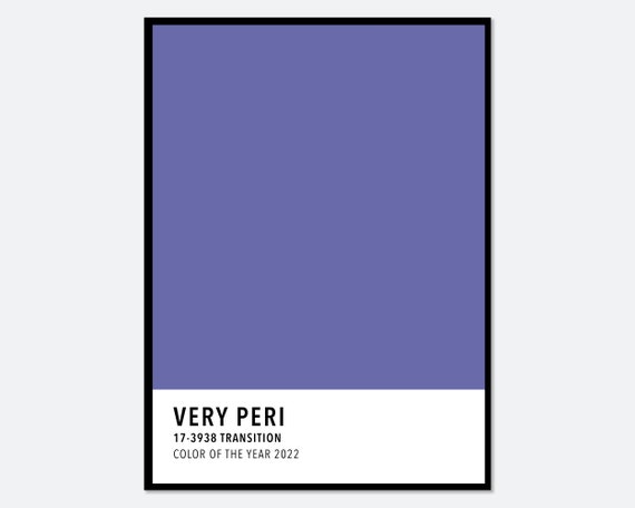 Very Peri Poster Purple Color Card Art Print Color Palette - Etsy