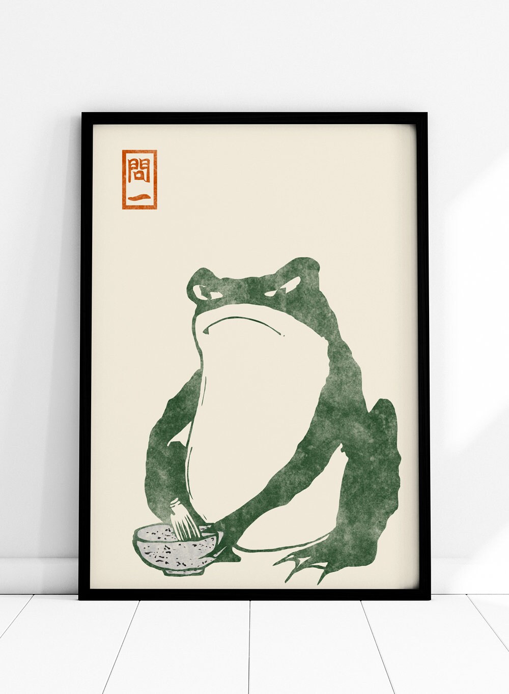 Japanese Frog Matsumoto Hoji Toad Woodblock Art Print | Etsy