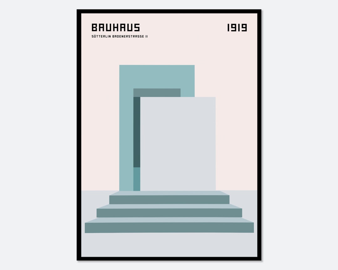 Bauhaus Architecture 1919 Art Print | Bauhaus Ausstellung Weimar 1923 ...