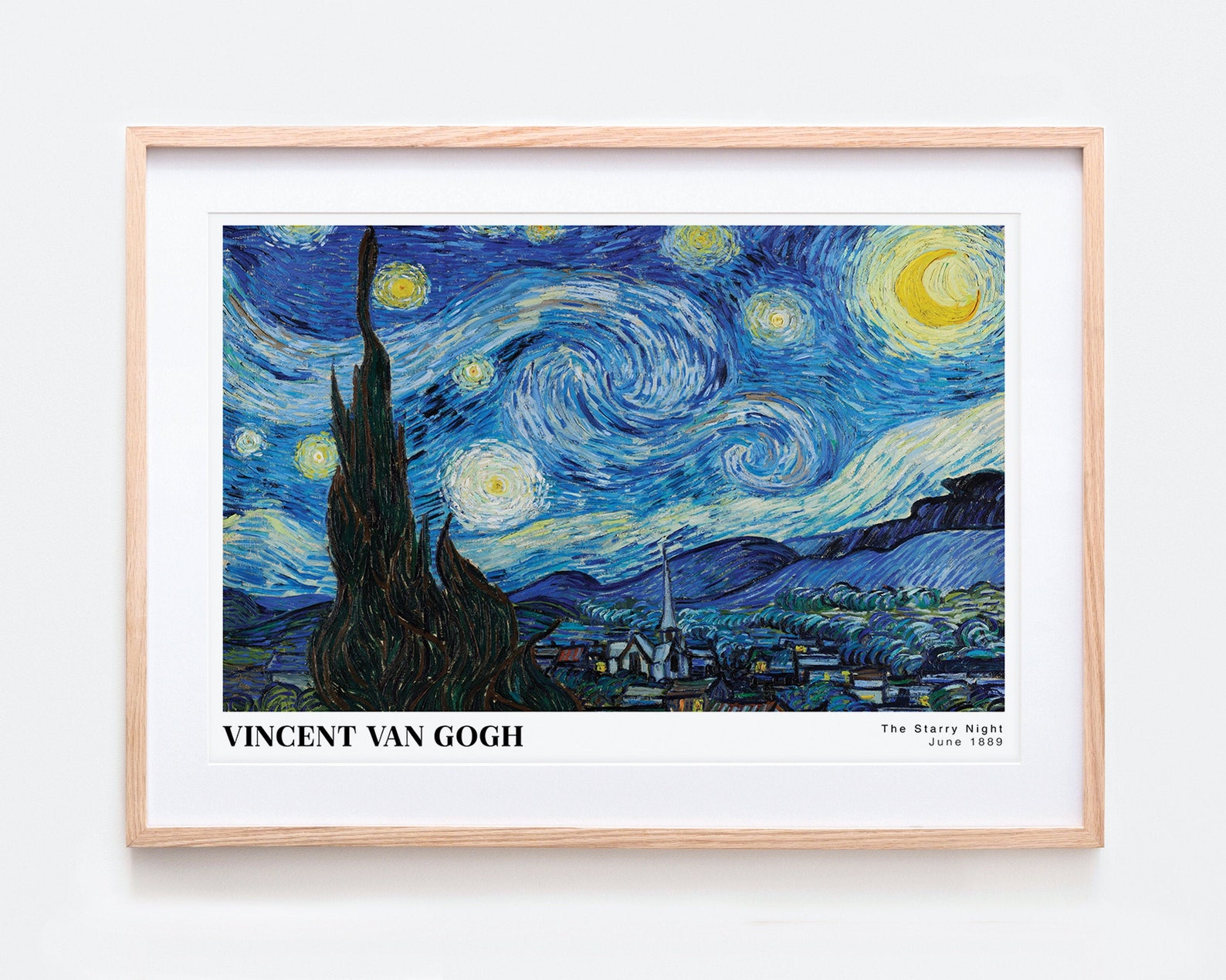 Van Gogh the Starry Night 1889 Vintage Poster Art Print | Etsy