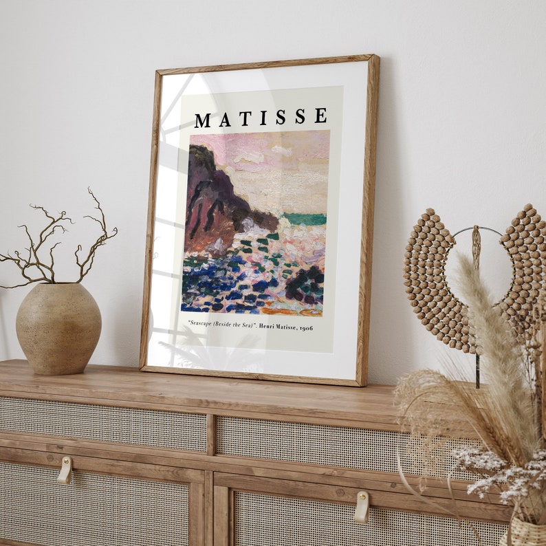 Henri Matisse Seascape Beside the Sea Coastal Painting Vintage Poster ...