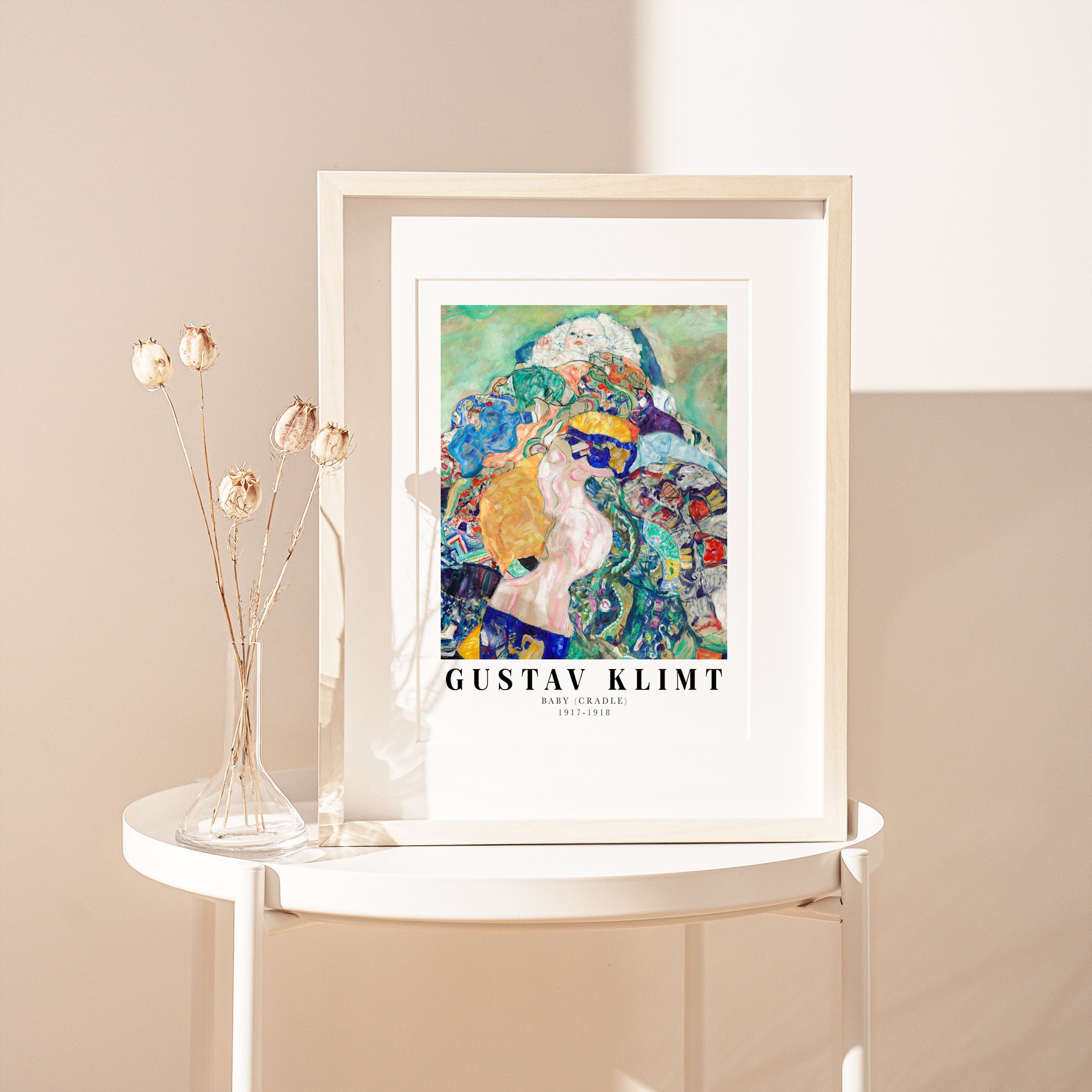 Gustav Klimt Baby Cradle 1917-1918 Vintage Exhibition Poster Art Print ...