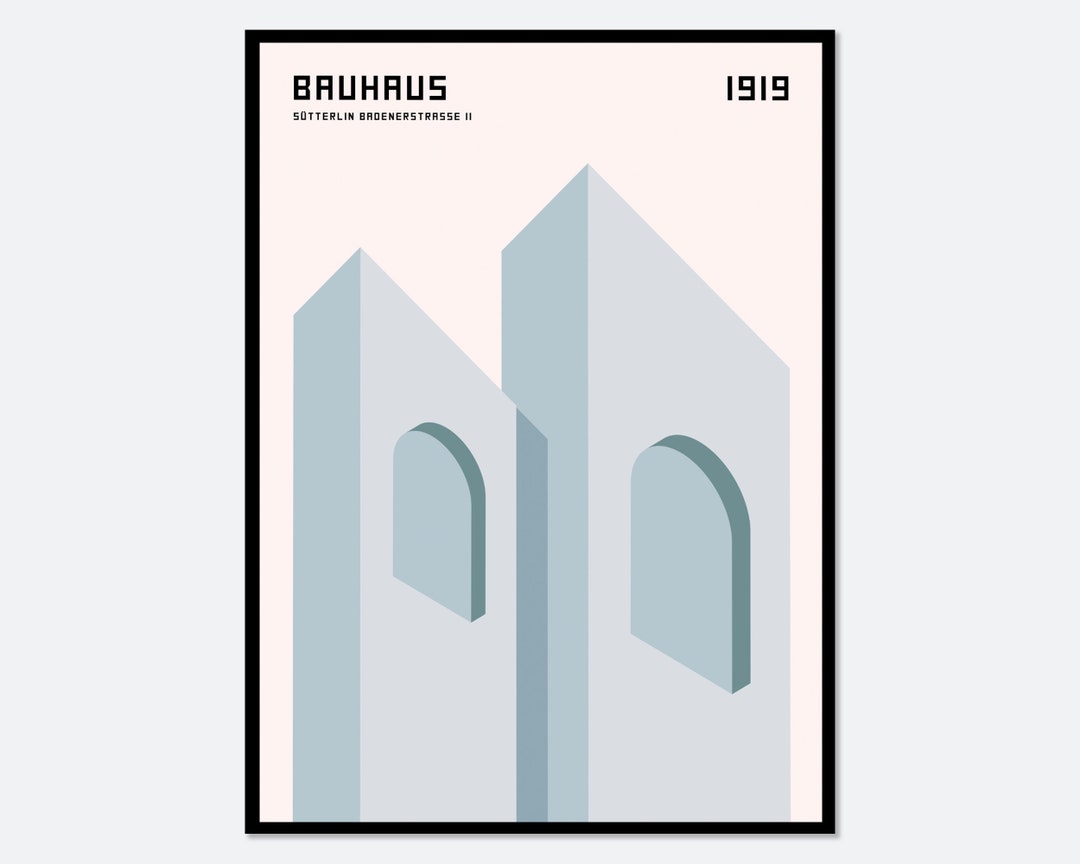 Bauhaus Architecture 1919 Art Print | Bauhaus Ausstellung Weimar 1923 ...