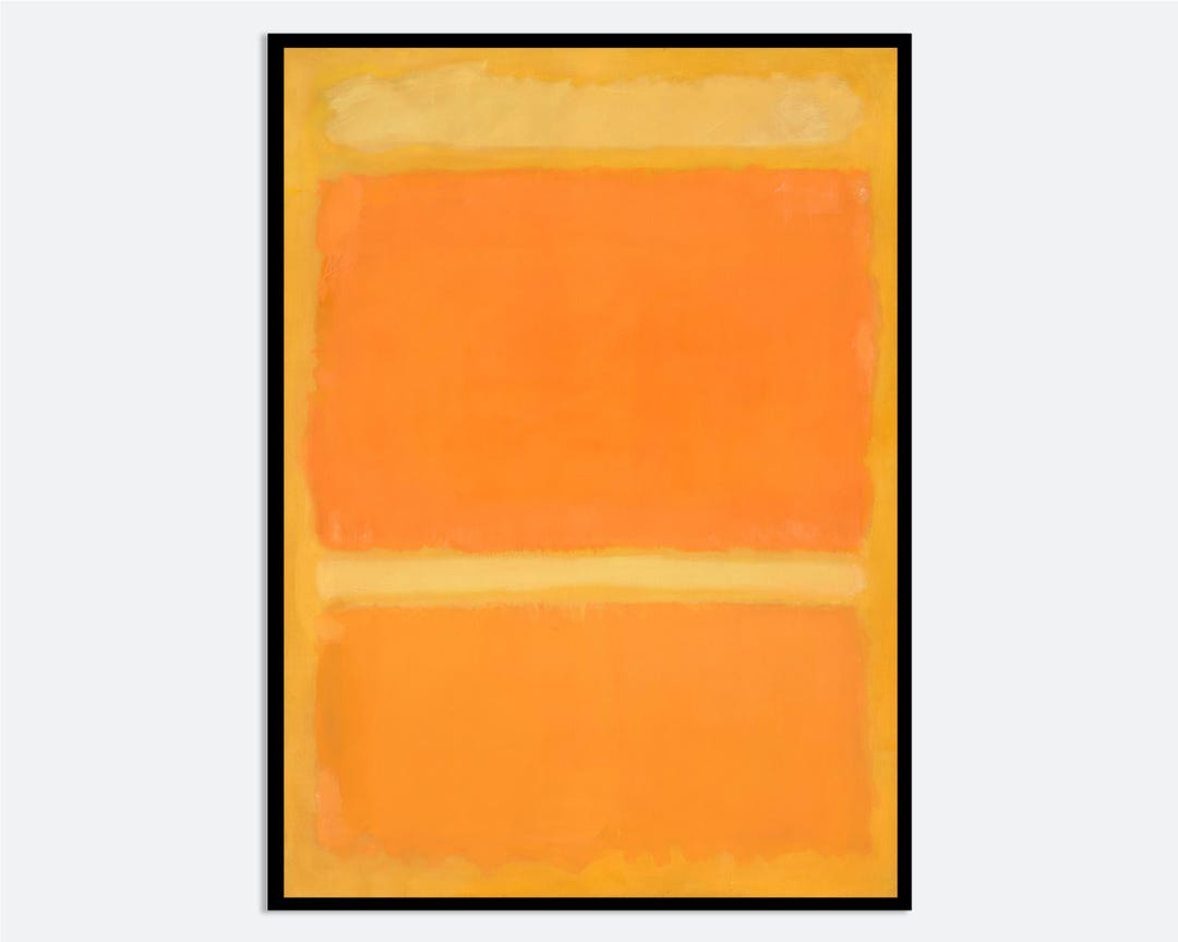 Mark Rothko Yellow, Orange Light Orange Vintage Poster Colorful Art ...