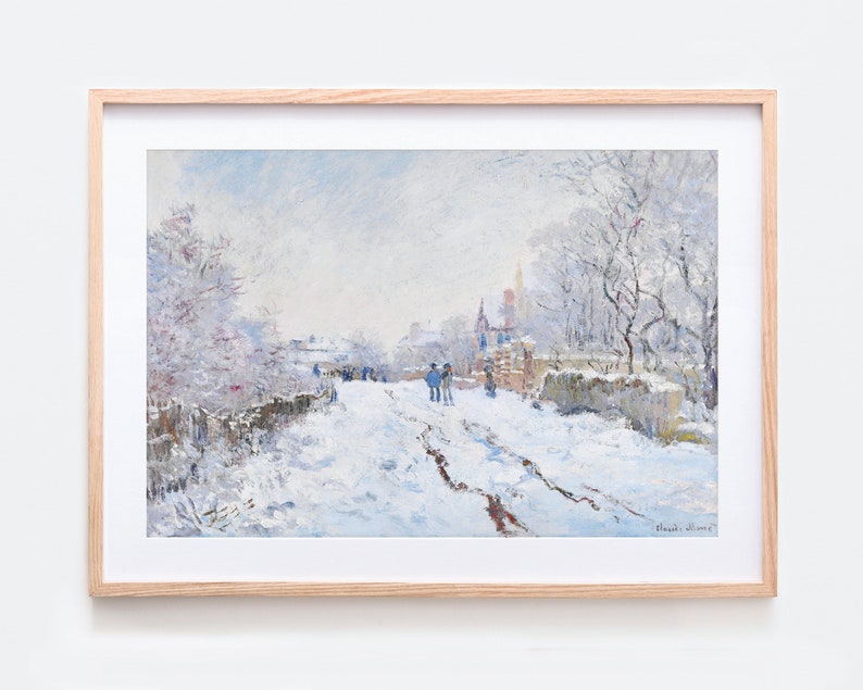 Monet Snow at Argenteuil Landscape Vintage Exhibition Poster - Etsy