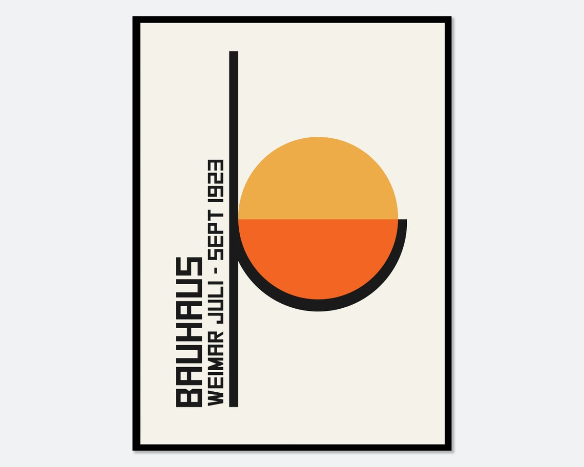 Bauhaus Geometric Design 1919 Art Print | Bauhaus Ausstellung Weimar ...