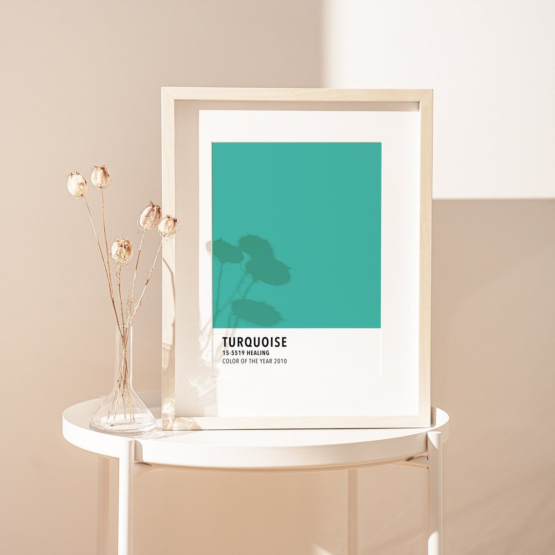 Turquoise Poster Blue Green Color Card Art Print Color - Etsy