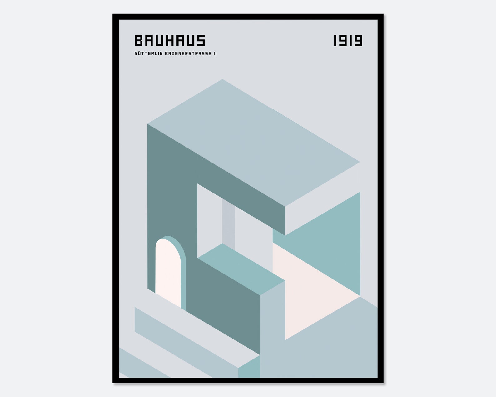 Bauhaus Architecture 1919 Art Print | Bauhaus Ausstellung Weimar 1923 ...