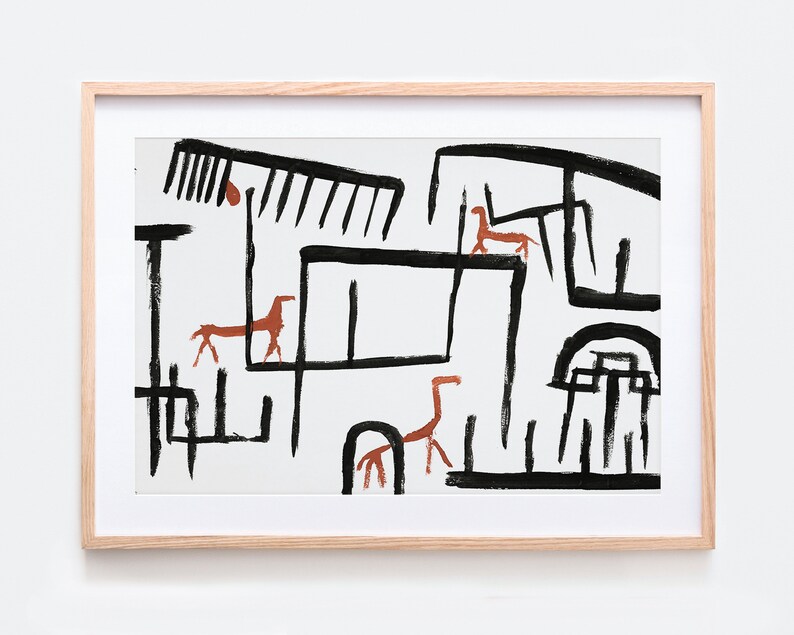 Paul Klee Animals in an Enclosure 1938 Abstract Vintage Animal - Etsy