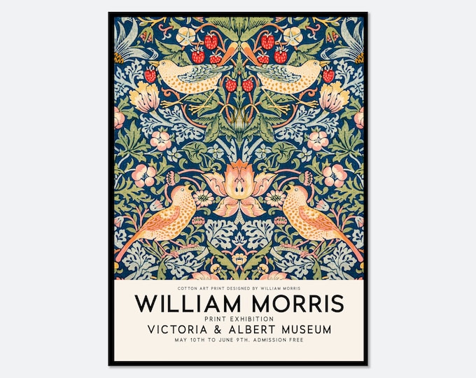 William Morris Windrush Flowers Botanical Vintage Poster Art Print ...