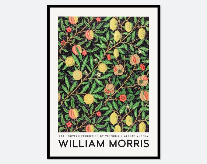 William Morris Windrush Flowers Botanical Vintage Poster Art Print ...