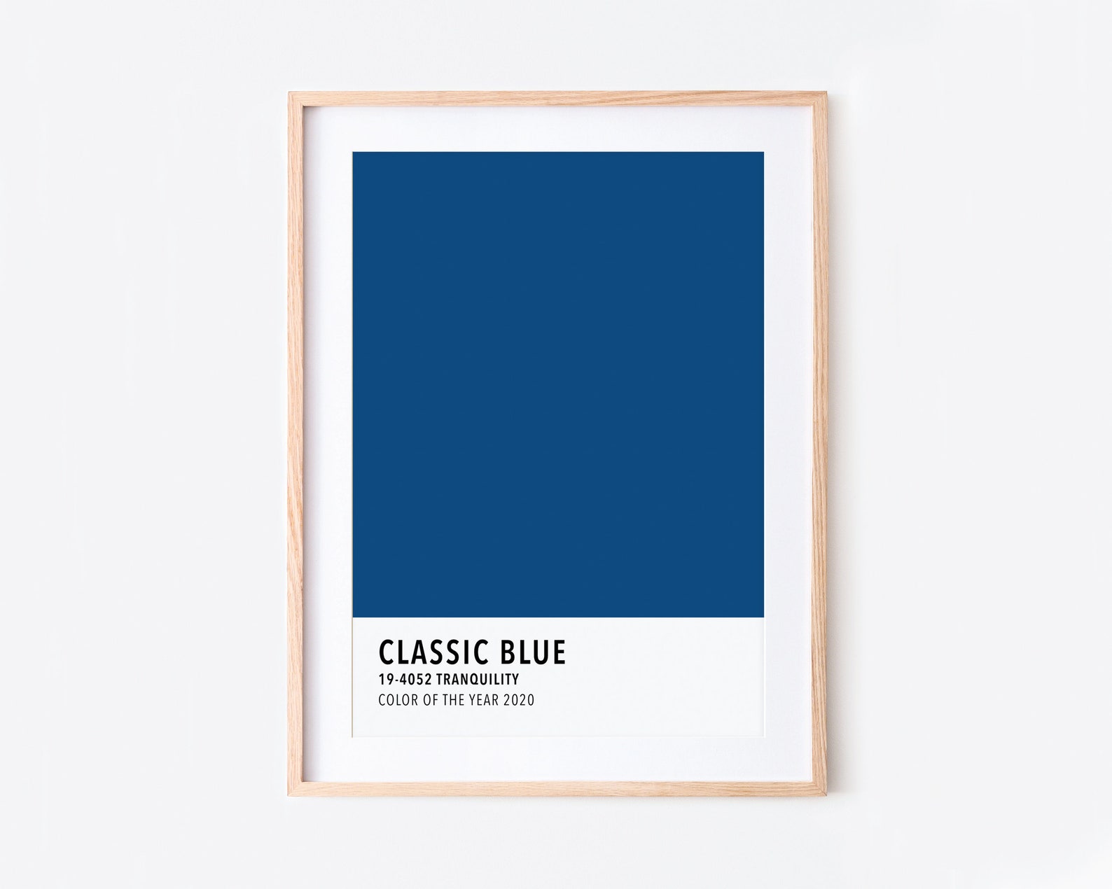 Classic Blue Poster Blue Color Card Art Print | Color Palette Print ...