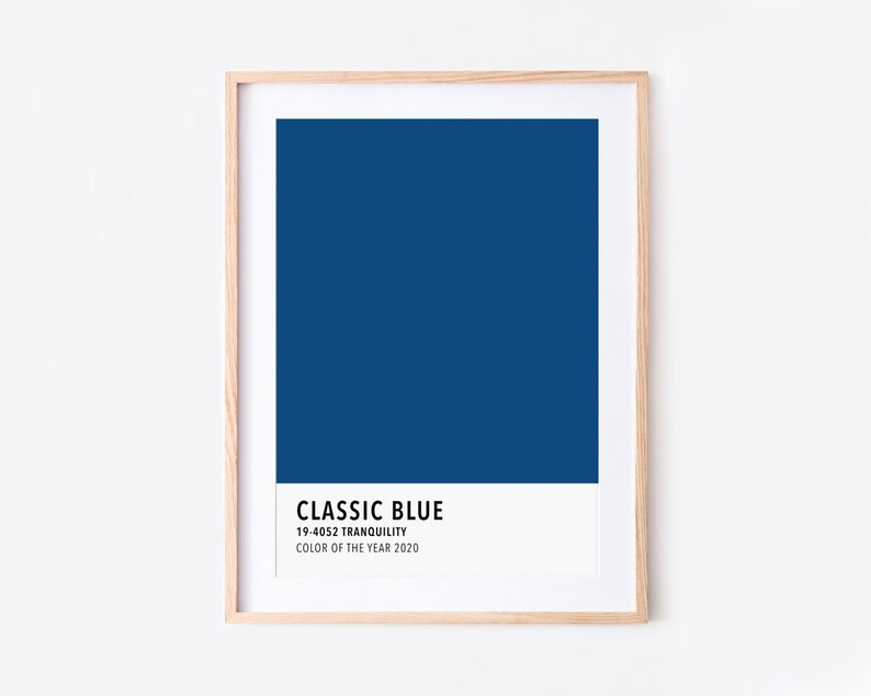 Classic Blue Poster Blue Color Card Art Print Color Palette - Etsy