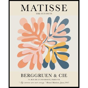 Henri Matisse Cut Outs Vintage Poster Wall Art Print, Museum Exhibition ...