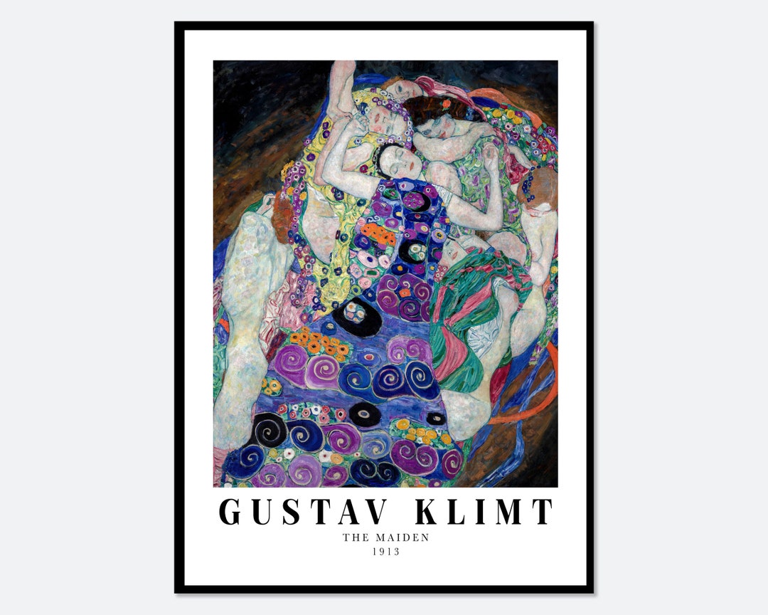 Gustav Klimt the Maiden 1913 Vintage Exhibition Poster Art Print ...