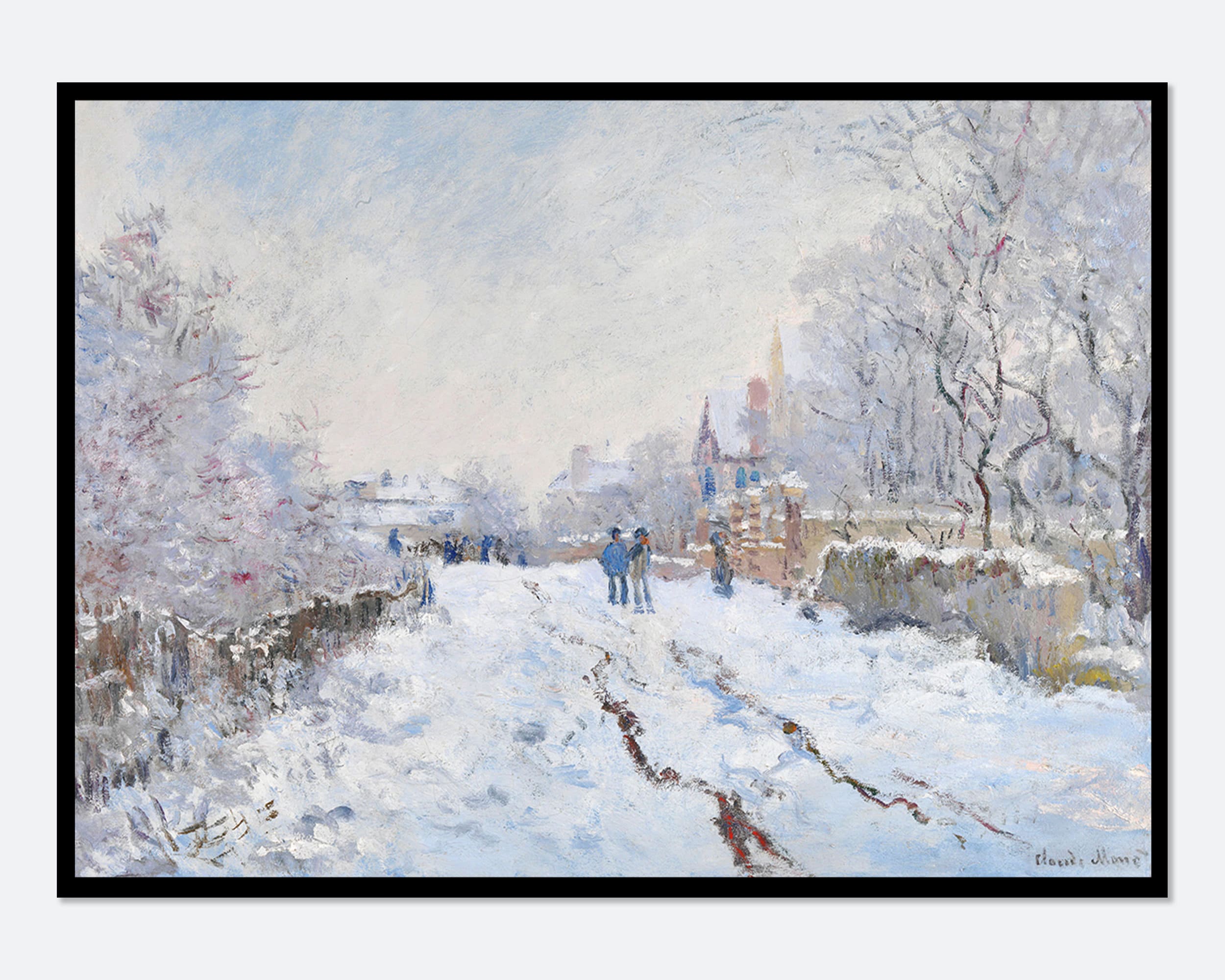 Monet Snow at Argenteuil Landscape Vintage Exhibition Poster - Etsy