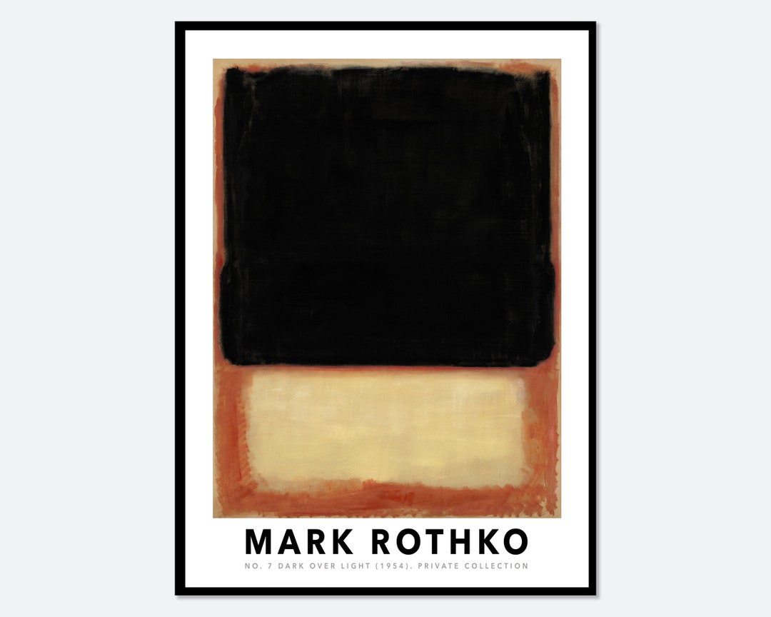 Mark Rothko No. 7 Dark Over Light 1954 Vintage Poster Colorful Art ...