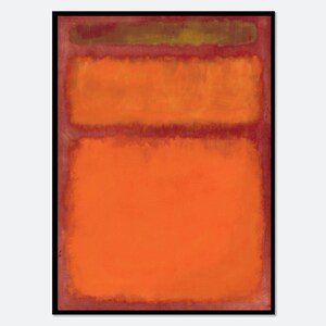 Mark Rothko Orange Red Yellow 1961 Vintage Poster Colorful Art Print ...
