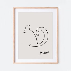 Pablo Picasso Squirrel Sketch Line Drawing Art Print | Esquisse, L ...
